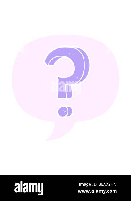 shine light effect animation of question mark with speech bubble in ...