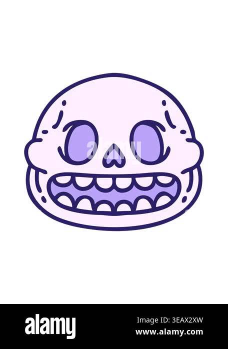 shaking motion animation of spooky halloween skull Stock Video Footage ...