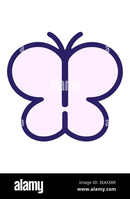 pixelize effect animation of simple fun butterfly cartoon Stock Video ...