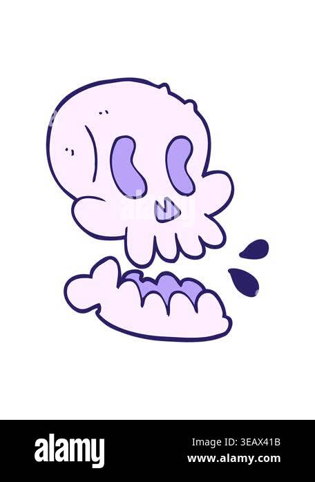shine light effect animation of skull drawing Stock Video Footage - Alamy