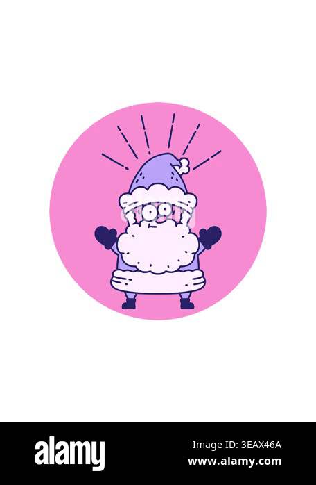 radioactive glowing animation of santa claus christmas character Stock ...