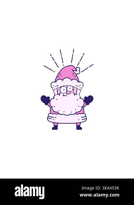 sales flash animation of traditional tattoo style santa claus christmas ...