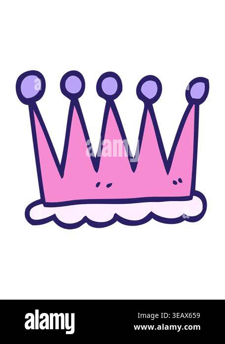 power up animation of simple cartoon doodle crown Stock Video Footage ...