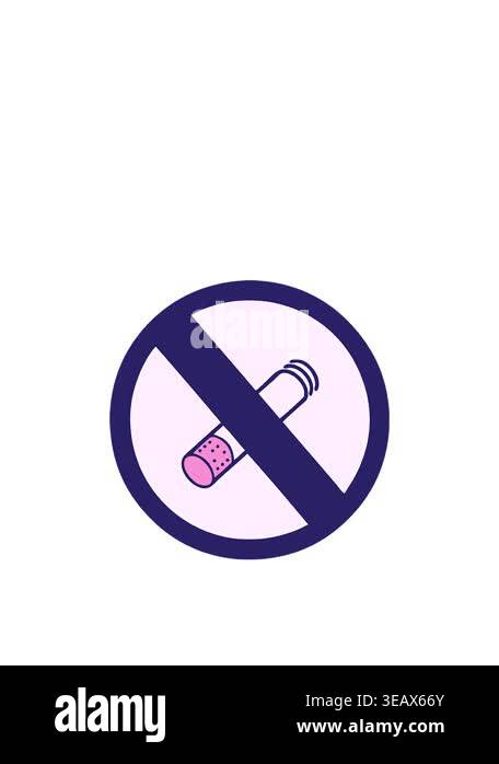 jumping motion animation of a no smoking allowed sign Stock Video ...