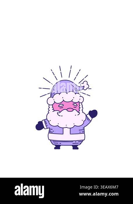 jumping motion animation of traditional style santa claus christmas ...