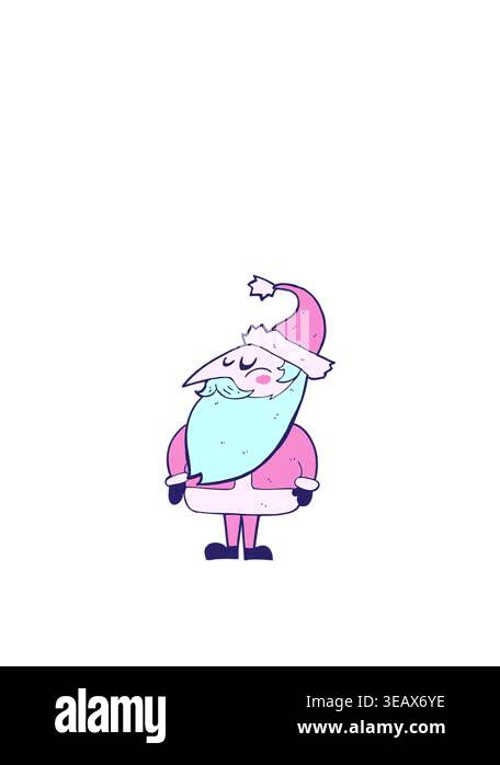 jumping motion animation of quirky cartoon of santa claus Stock Video ...