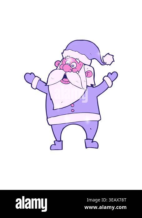 glitter effect animation of santa claus cartoon Stock Video Footage - Alamy
