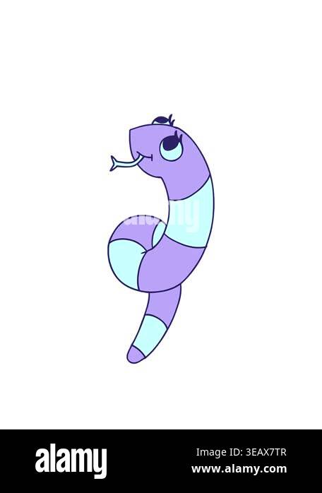 stretching up animation of cartoon illustration kawaii of a cute snake ...