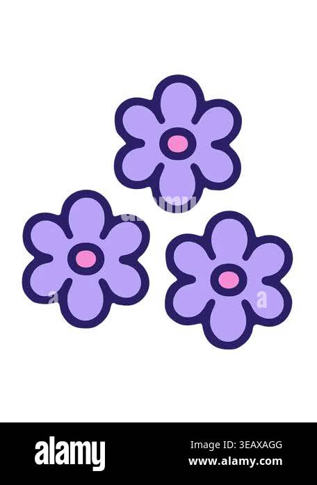 vibrating motion animation of a simple flower Stock Video Footage - Alamy