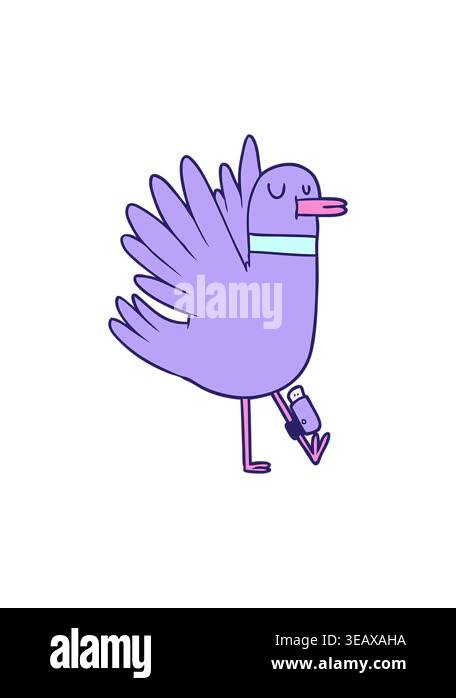 shine light effect animation of cartoon bright bird Stock Video Footage ...