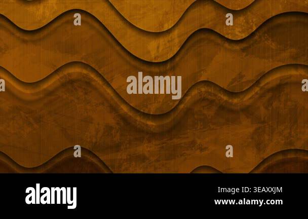 Dark orange grunge waves abstract motion background Stock Video Footage ...
