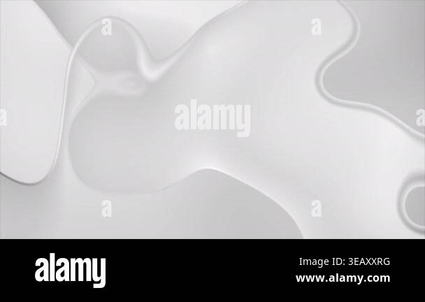 Light grey smooth liquid waves abstract motion background Stock Video ...