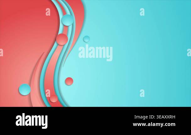 Bright abstract circles and waves minimal corporate motion background ...