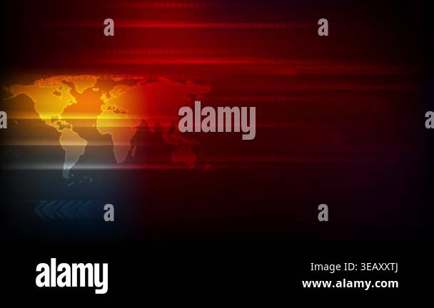 Abstract bright orange red technology motion background Stock Video ...