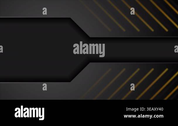 Black and golden abstract technical motion background Stock Video ...