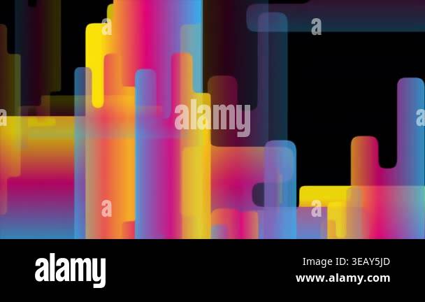 Modern colorful geometric shapes abstract motion background Stock Video ...
