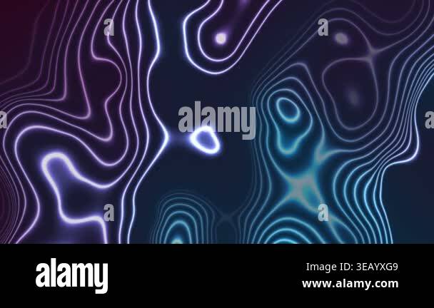 Blue purple neon glowing liquid waves abstract motion background Stock ...
