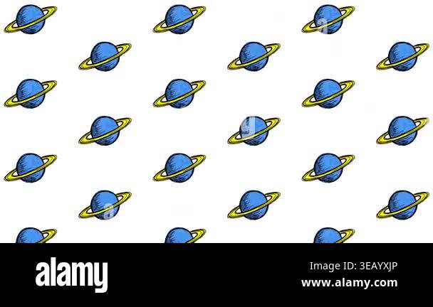 Cartoon Doodle Rocket to Planet to Astronaut Helmet Transformation ...
