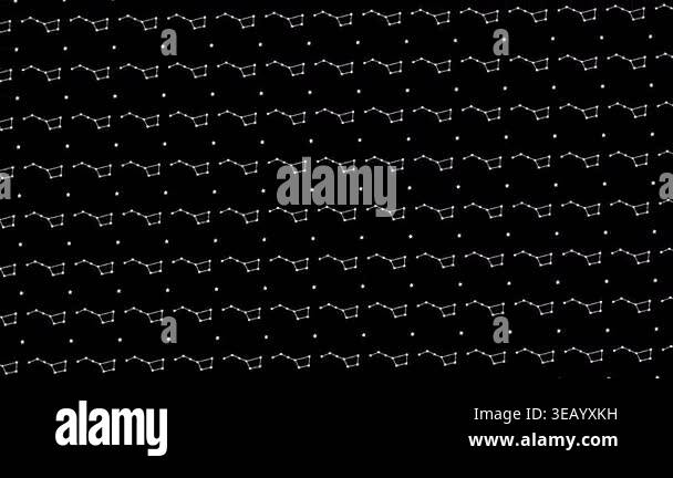 Doodle Constellation Outlines and Stars Pattern, Hand Drawn Celestial ...