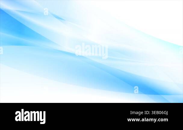 Bright blue glossy flowing waves abstract motion background Stock Video ...