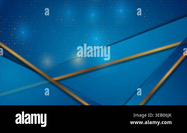 Bright blue and golden deluxe corporate motion background Stock Video ...