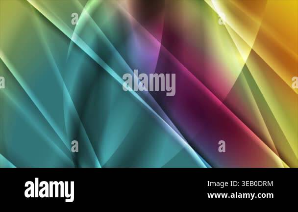 Colorful glossy stripes and waves abstract motion background Stock ...