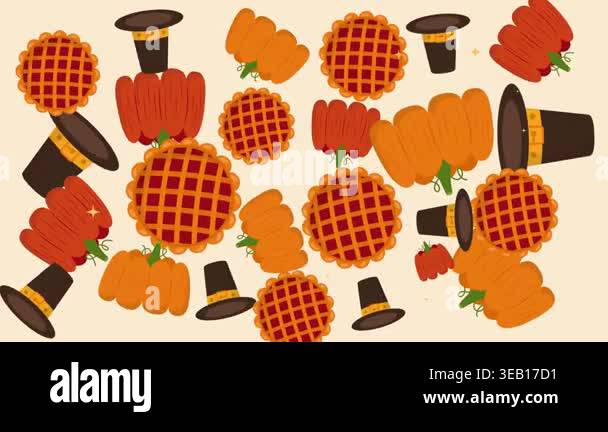 pattern with different autumn leaves Stock Video Footage - Alamy