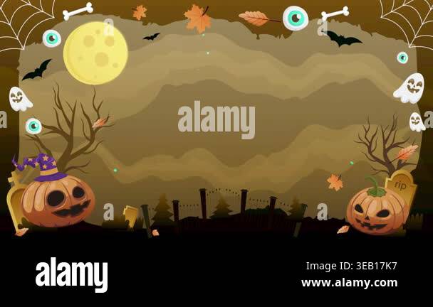happy halloween banner design template Stock Video Footage - Alamy