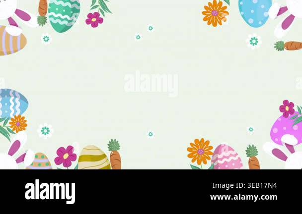 easter eggs with flowers, leaves and flowers. easter holiday background ...