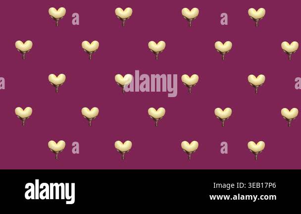 seamless pattern with golden hearts. valentine 's day. vector Stock ...