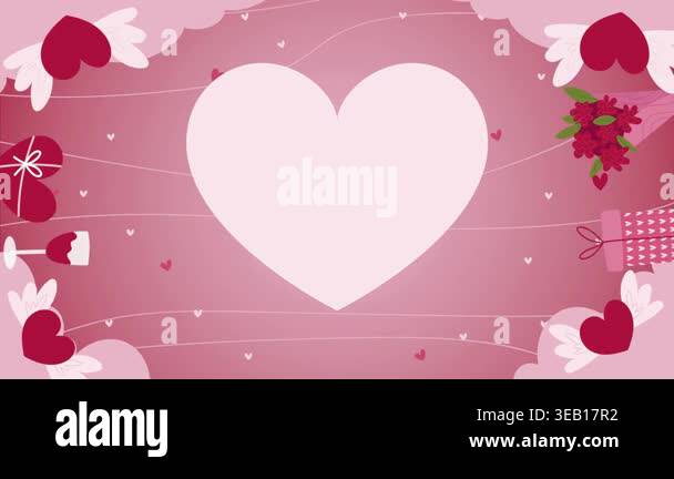 happy valentine 's day background with hearts and copy space Stock ...