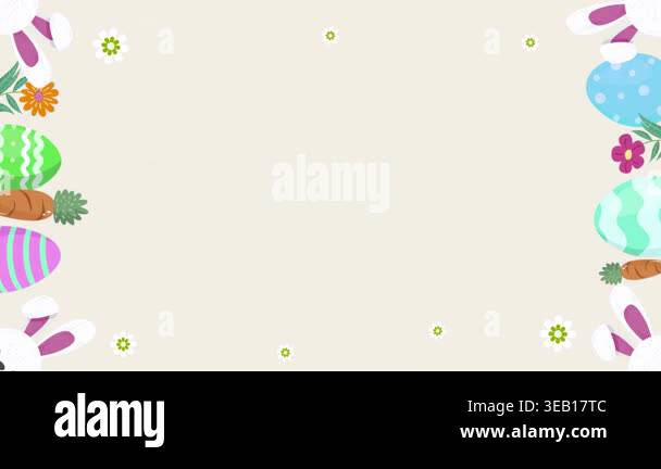 easter card with eggs and spring flowers Stock Video Footage - Alamy
