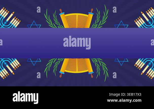 happy hanukkah background. holiday banner with traditional jewish ...