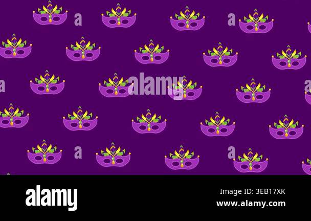 seamless pattern of colorful bright purple and yellow flowers on a ...