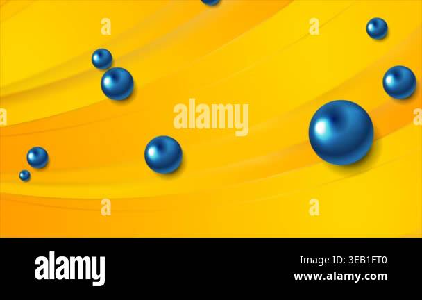 Bright abstract tech wavy motion background with glossy circles Stock ...