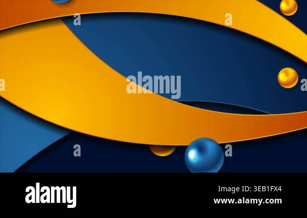 Bright abstract tech wavy motion background with glossy circles Stock ...