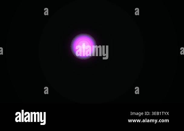 Pulsing Bright Pink Light Orb Against Dark Background Stock Video ...