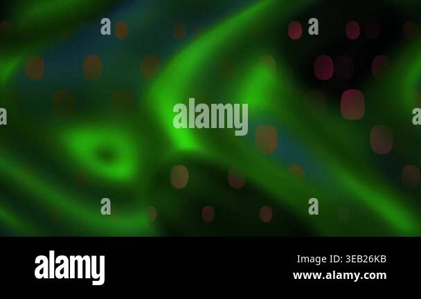 Abstract digital motion background with flowing green energy waves and ...
