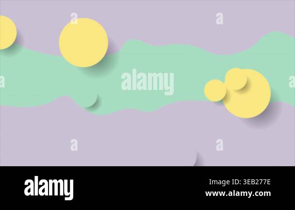 Colorful abstract circles and waves minimal contrast motion background ...