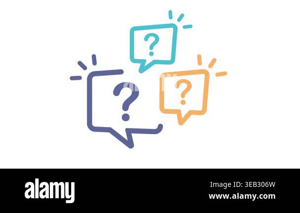Illustration of exclamation and question mark in speech bubble, icon ...