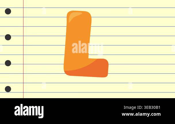 L Is For Lion Cartoon Character Alphabet For Kids Learning. 4K ...