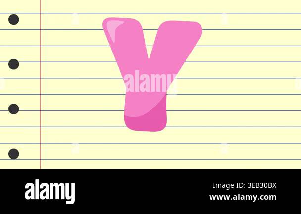 Y Is For Yak Cartoon Character Alphabet For Kids Learning. 4K Animation ...
