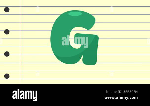 G Is For Goat Cartoon Character Alphabet A For Kids Learning. 4K ...