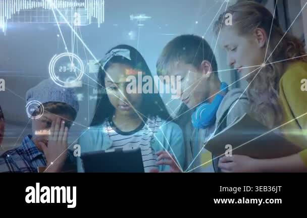 Animation of network of connections over diverse group of students ...