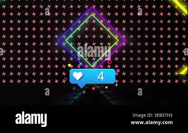 Animation of sale text over decorations and spots on black background ...