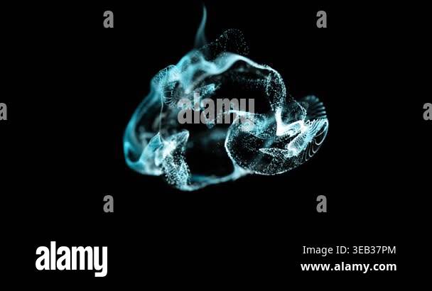 Composition of exploding human bust head and blue binary coding. Global ...