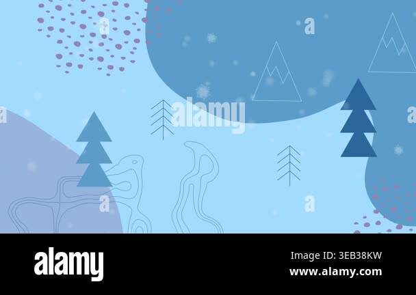Animation of christmas greetings in fairy lights frame over blue ...