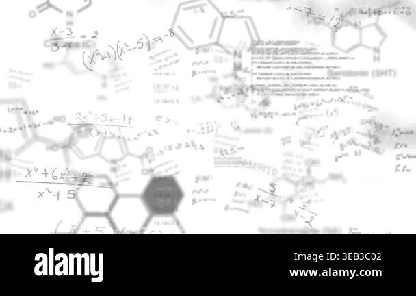 Animation of mathematical formulas over using vr headset. Science ...