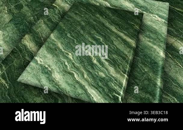 Cipollino Green Marble Tiles with Abstract Rotation and Looped ...