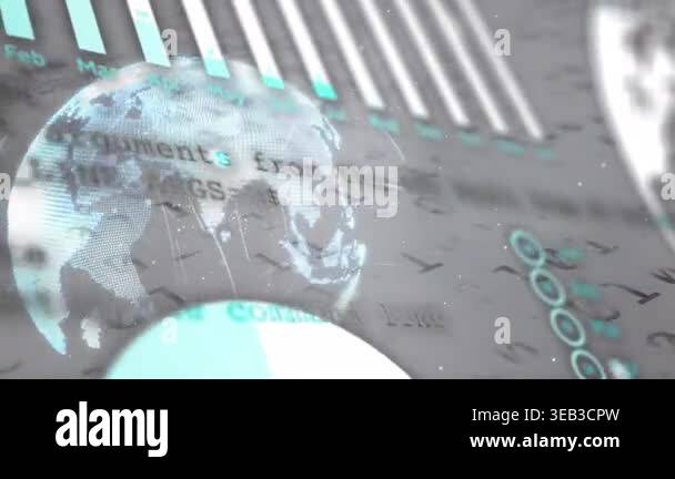 Statistical data processing over spinning globe against binary coding ...